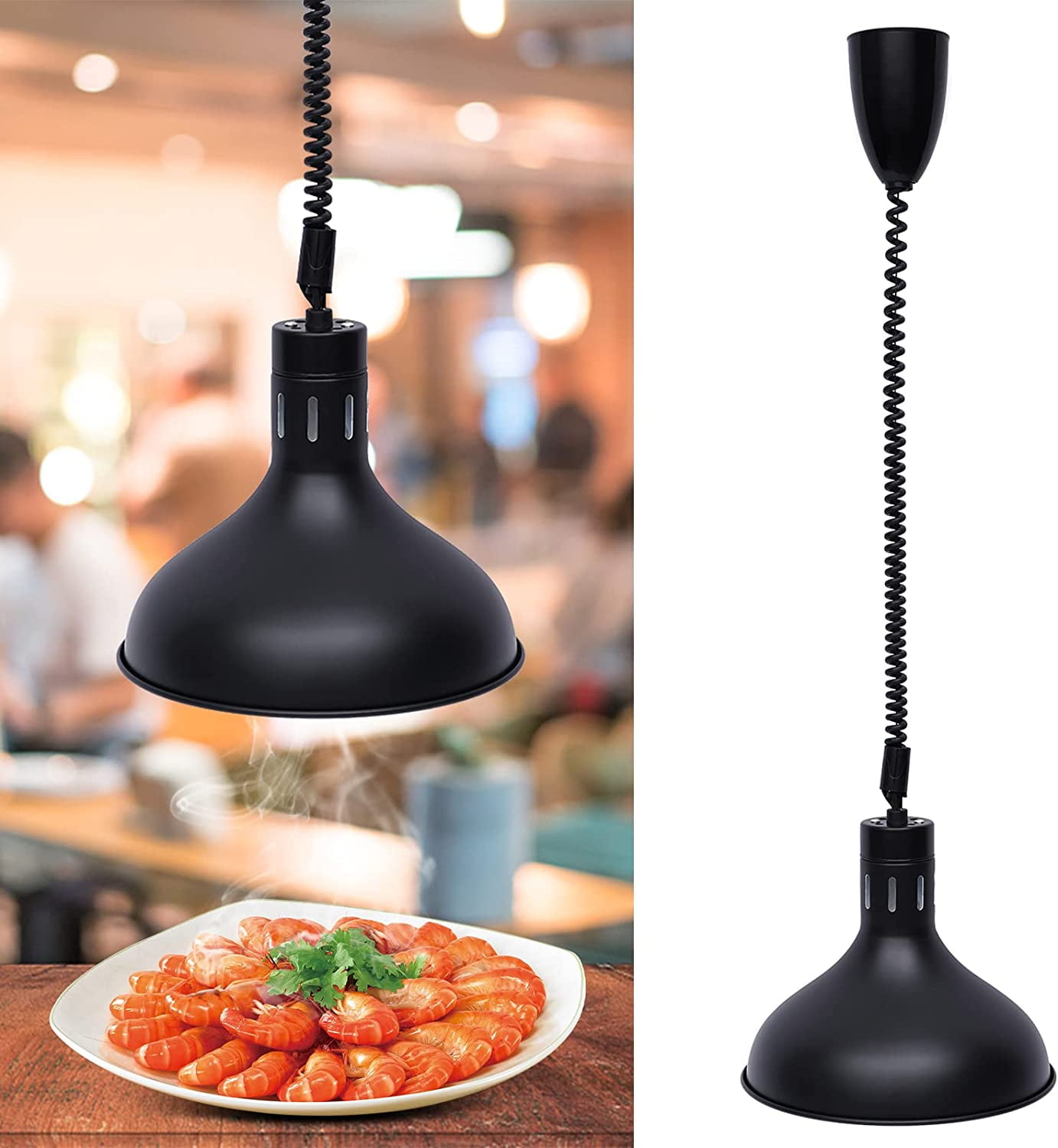 Miumaeov Food Heat Lamp Commercial Food Warmer Lamp Food Heating Lamp ...