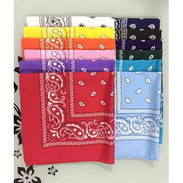 Bandanas, Fashion Colors, Pack of 12 - Walmart.com