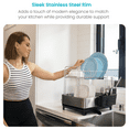 Home Zone Living Stainless Steel Dish Drying Rack with Side Racks and ...