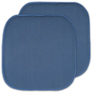 Broadway Memory Foam No Slip Back 16 x 16 Chair Pad Cushion 4 Pack ...