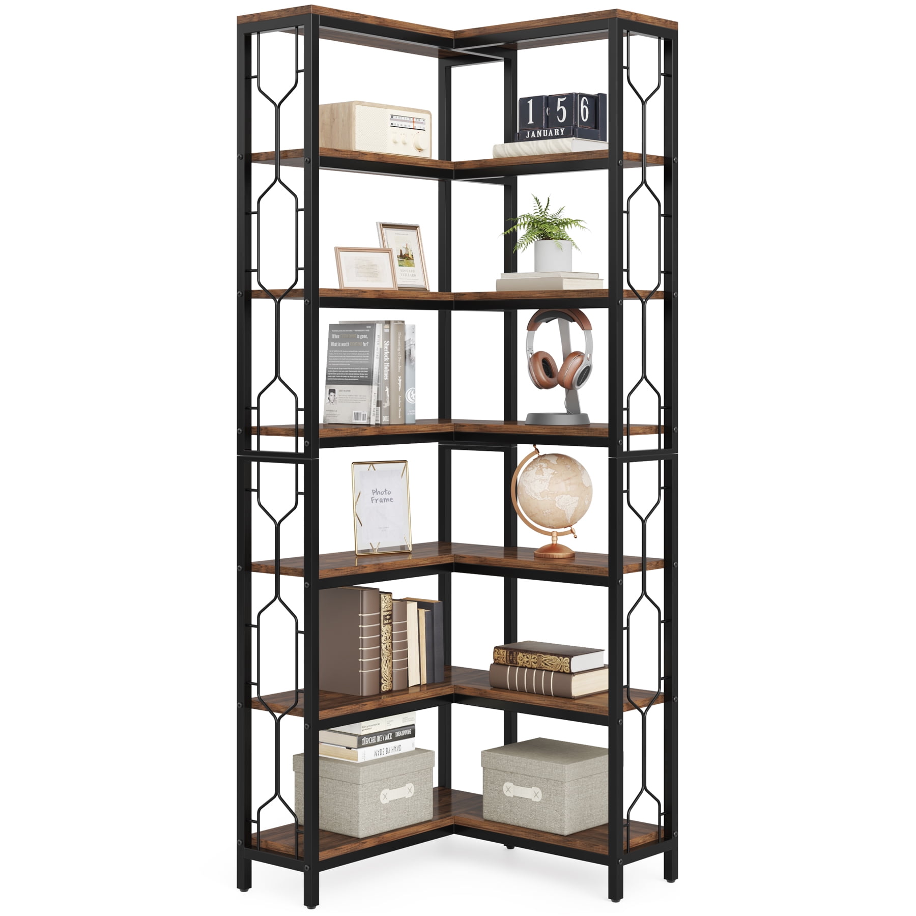 Click here for Fnova 7-Tier Industrial Corner Storage Shelf Unit... prices