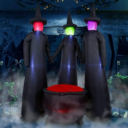 HOOJO 5 FT Height Witch Halloween Decorations Outdoor, Halloween ...