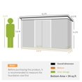 Metal Garden Shed 9x4.5x5.5ft, Rust Resistant Outdoor Storage Shed ...