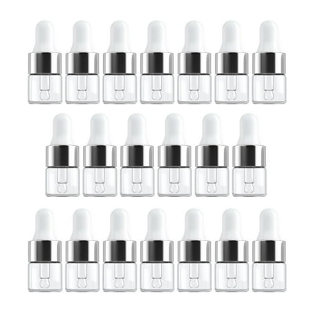 20x Empty Essential Oil Bottle, Refillable Oil Containers Clear Size ...