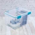 Sterilite 54-Qt Clear Plastic Stackable Storage Bin w/Gasket Latch Lid ...