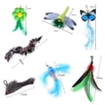 Cat Simulation Bird Interactive Toys Funny Feather Bird with Bell Cat ...