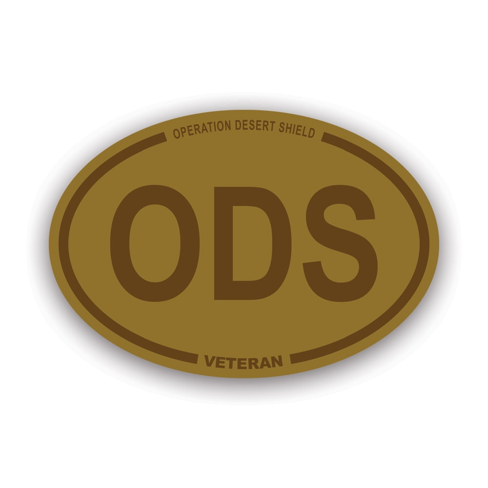 Desert Camo Operation Desert Shield Veteran ODS Oval Sticker Decal ...