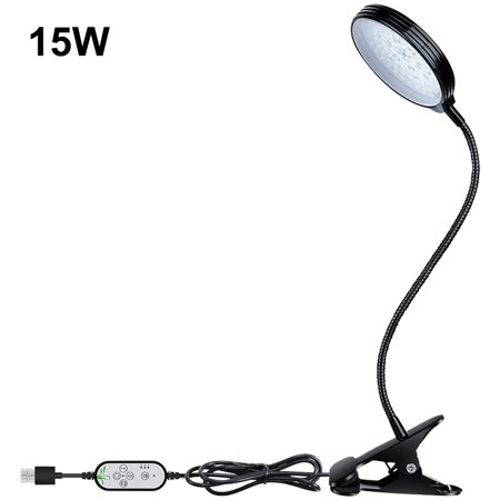 Onever LED Grow Light Single/Double/Triple Head Timing Clip-on Desk ...