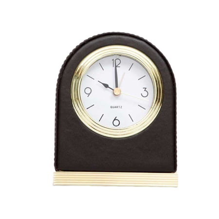 relayinert Leather Alarm Clock Luminous Mute Movement Hotel Decoration ...