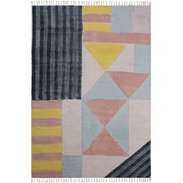 Casavani Indian Boho Rug Handmade Cotton Rug,Blue 5x5 ft - Walmart.com