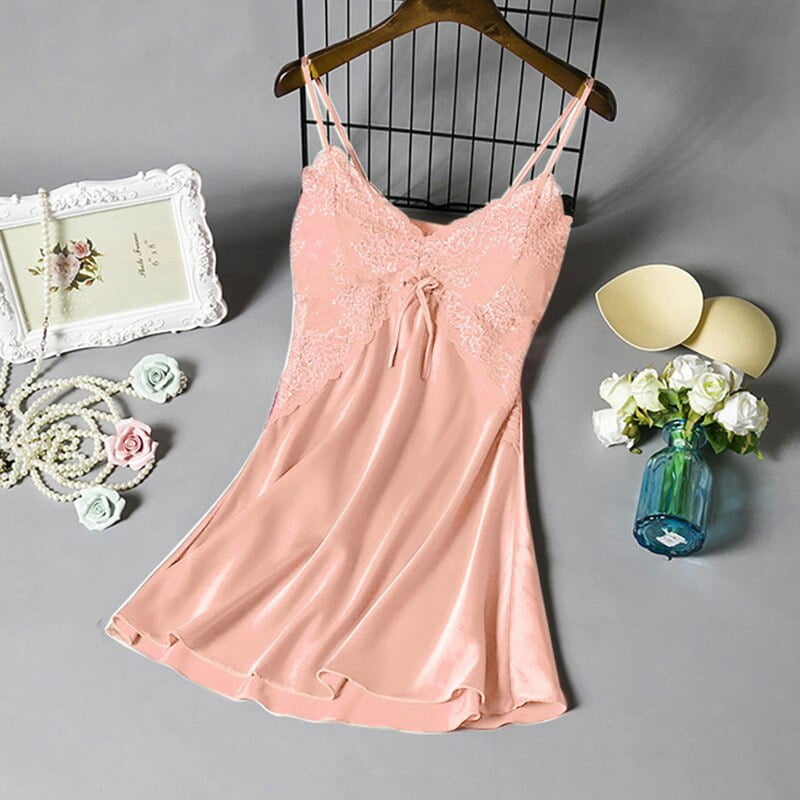 Click here for Koolyou Ladies Sexy Silk Satin Night Dress Sleevel... prices