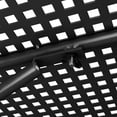 30" Square Black Metal Outdoor Patio Restaurant Table with 2" Umbrella ...