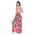 BZSMCE Red Giraffe Pattern Maxi Cover-Up Skirt, Lightweight Quick-Dry ...