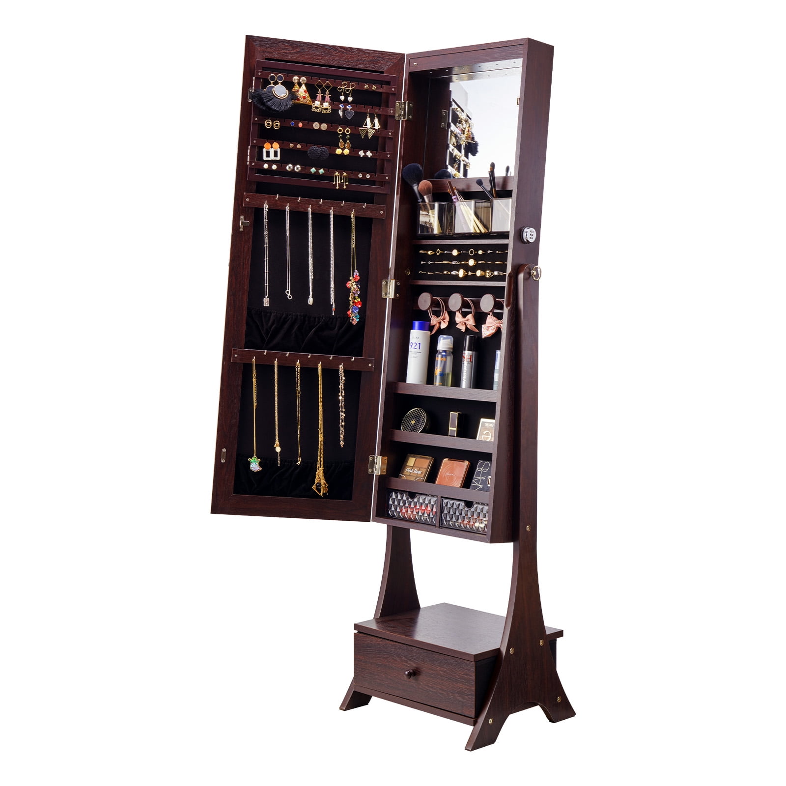 Click here for Vevor Mirror Jewelry Cabinet Standing Mirror With... prices