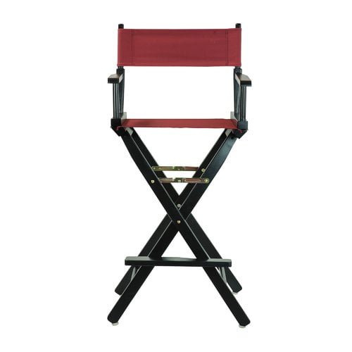 30" Director's Chair Black Frame-Burgundy Canvas - Walmart.com