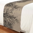 Bed Runner Tree Branches Bird Bedding Scarves Soft Decorative Bed Flag ...