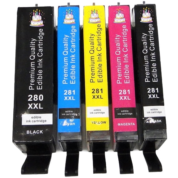 Betters® Edible Ink Cartridges for Canon PGI-280XXL CLI-281XXL, Food ...