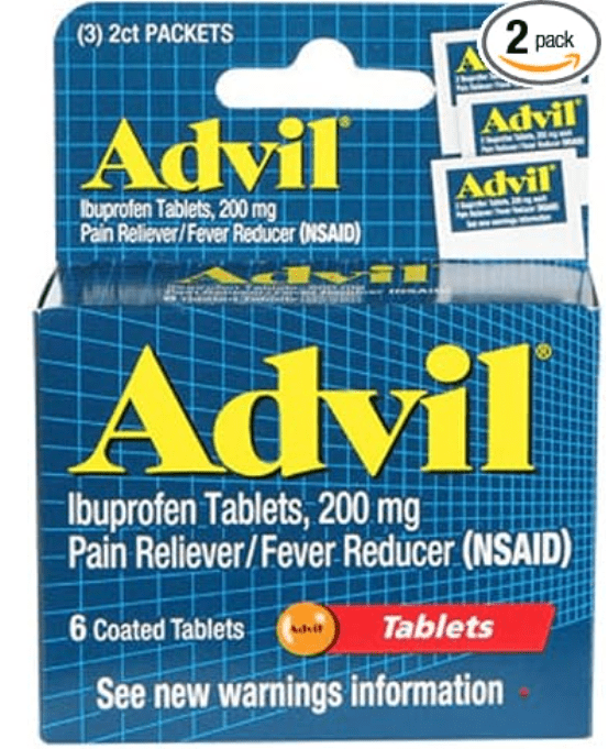 Advil Coated Tablets, Travel Size - 6-ct. Packs (Set of 2) - Walmart.com