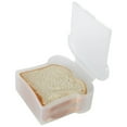 opvise Bread Box Microwaveable Transparent Toast Shape Visible Portable ...