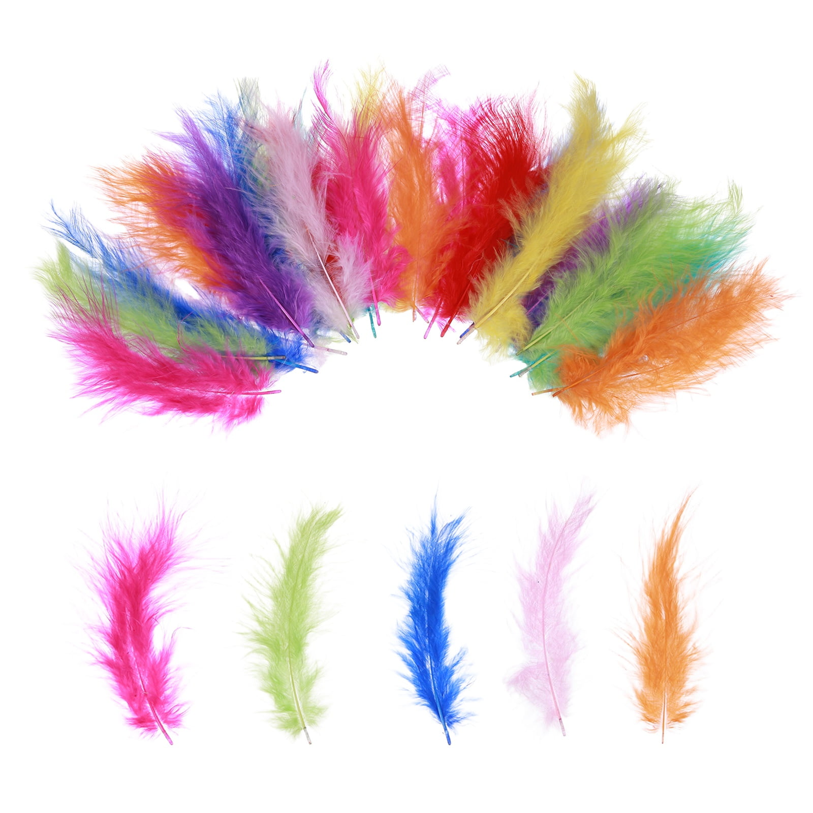 Click here for Uxcell 100 Pack Fluffy Turkey Marabou Feather Mult... prices