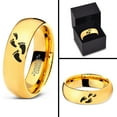Tungsten Walking Trail Human Footprints Band Ring 7mm Men Women Comfort ...