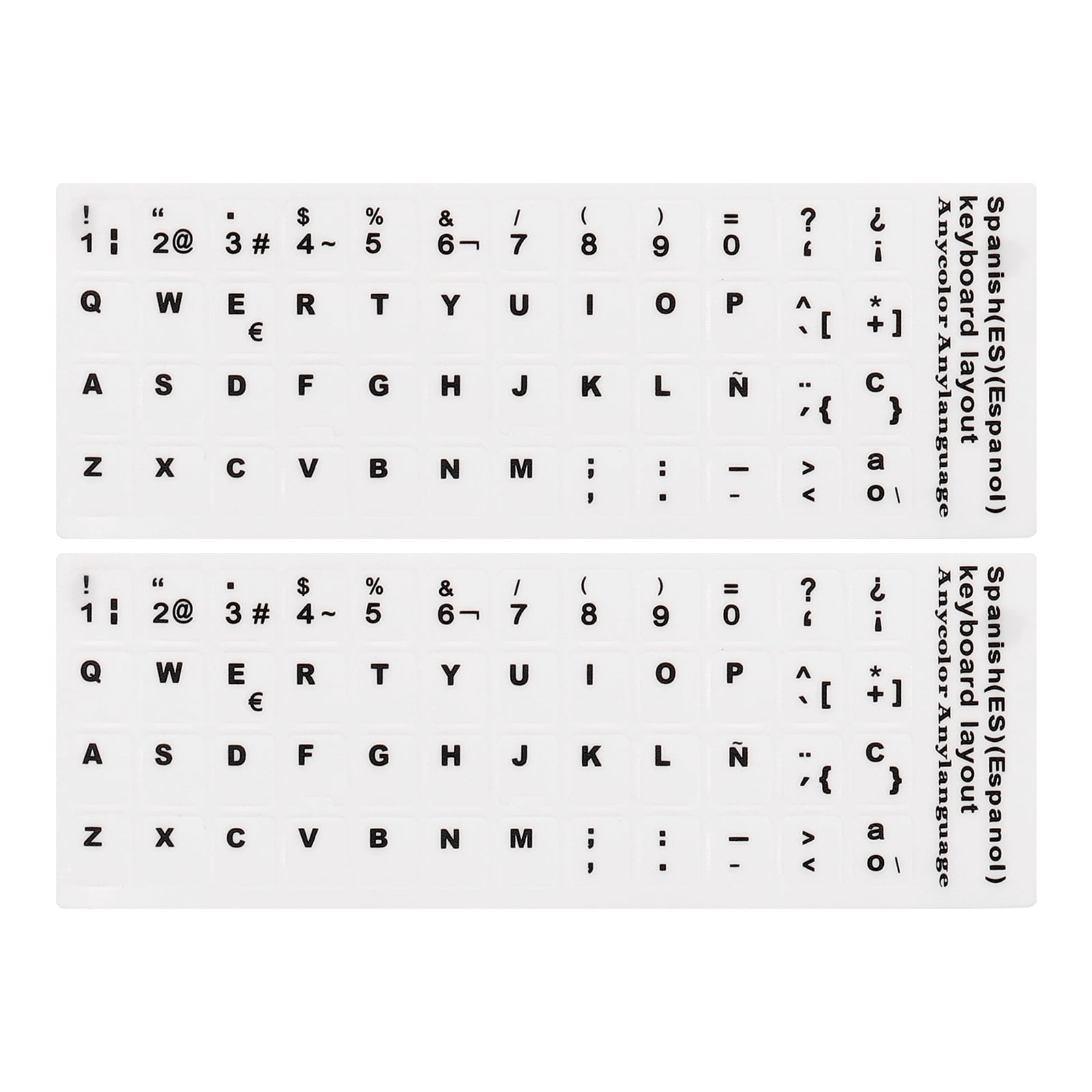 Spanish Keyboard Stickers PC Keyboard Stickers White Background With Spanish Keyboard Stickers PC Keyboard Stickers White Background With