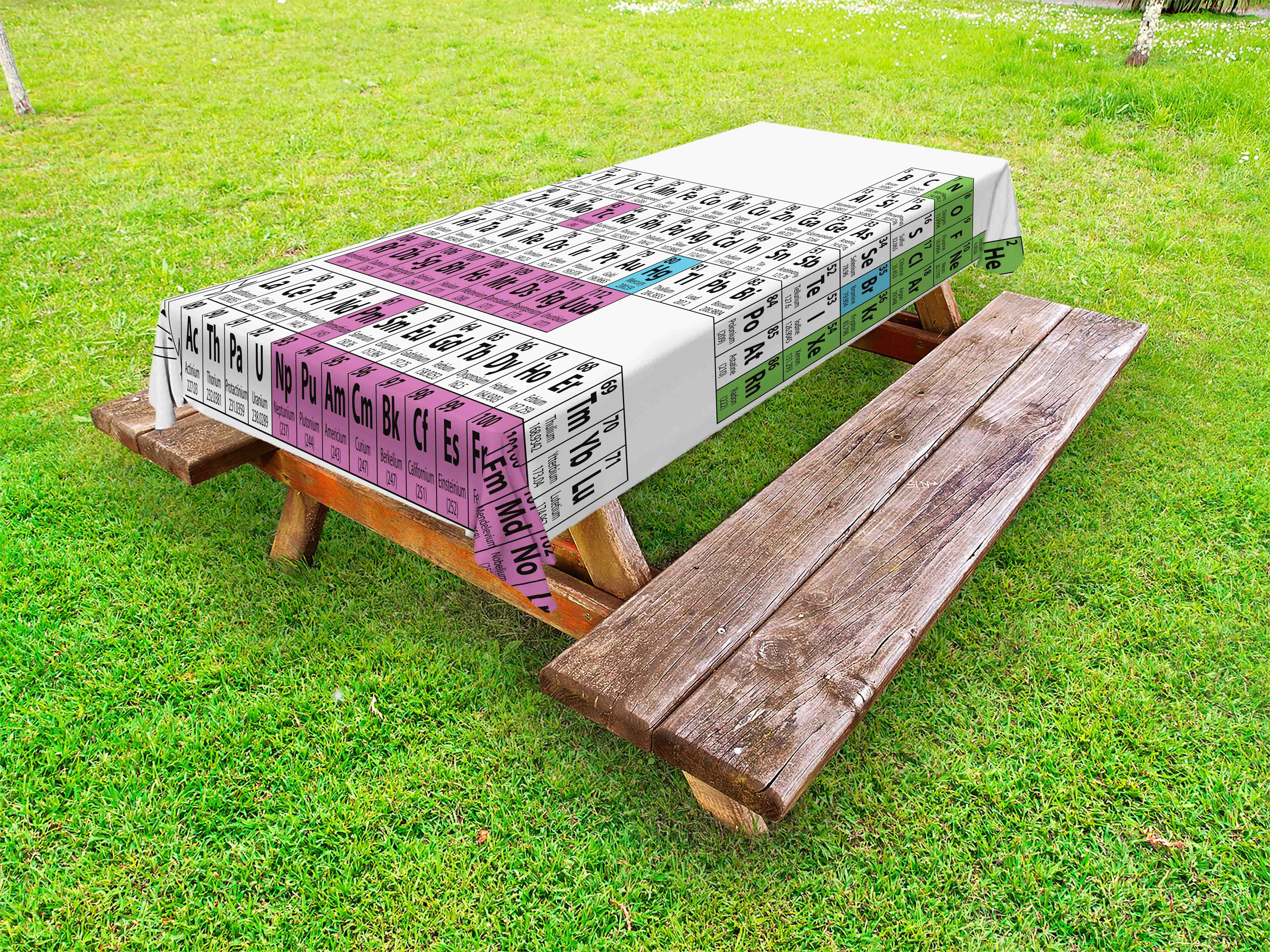 Periodic Table Outdoor Tablecloth, Colorful Chemistry Science Club ...