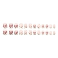 24Pcs Sweet Short Square Head False Nail Art Full Cover Detachable ...