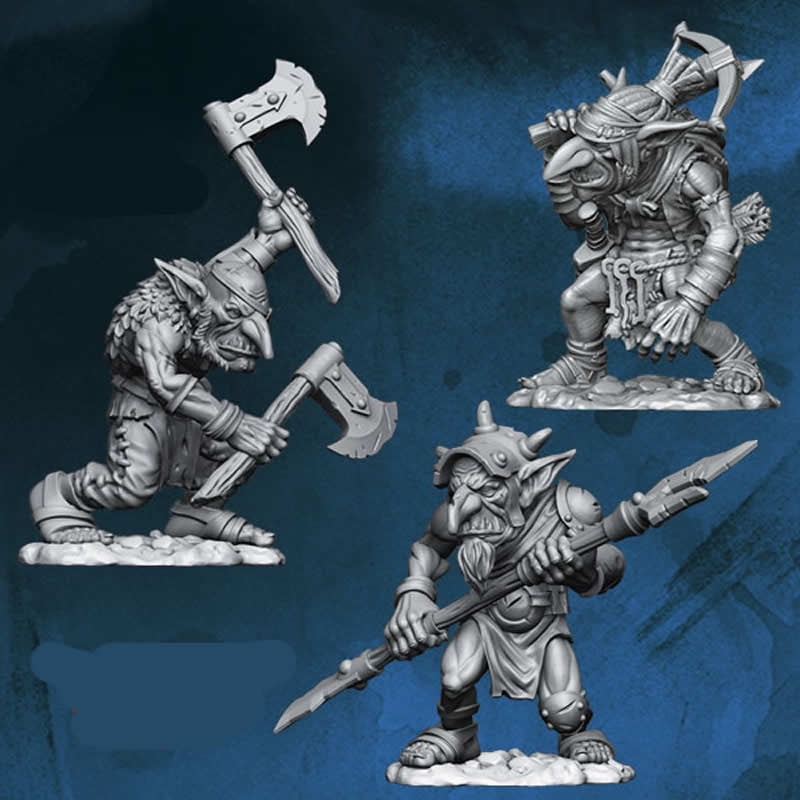 Goblin Warriors 3 Different Goblins Figure Kit 28mm Heroic Scale ...