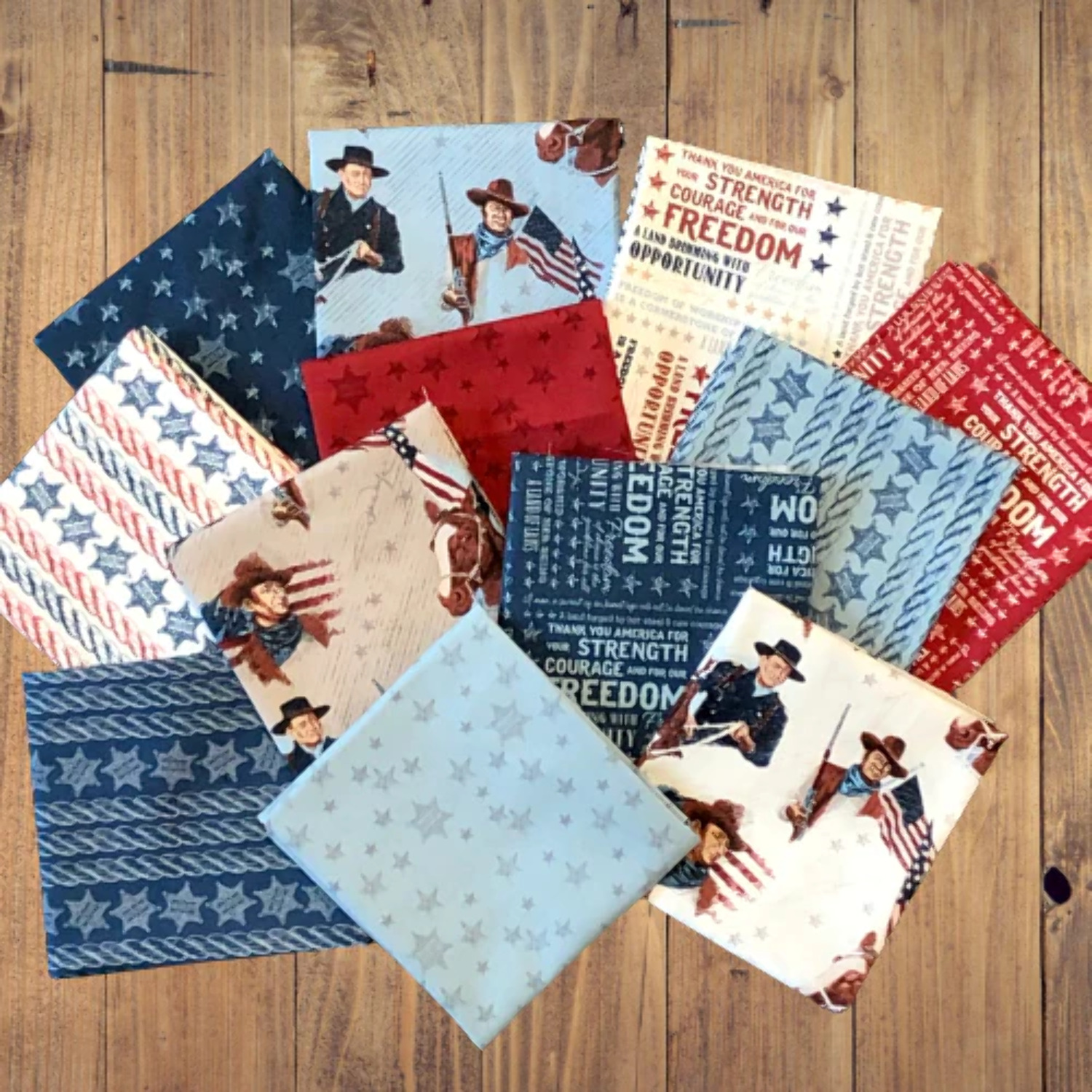 10 Fat Quarters - Assorted John Wayne Fat Quarter Bundle - Walmart.com