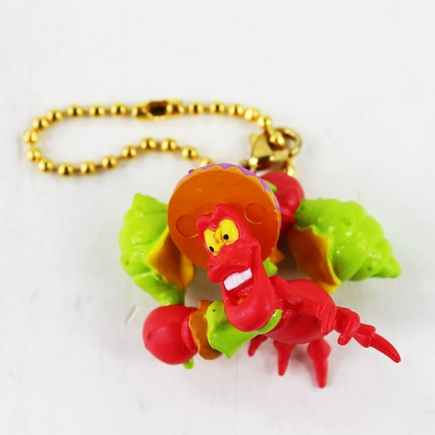 3cm The Little Mermaid Figure Toy Sebastian Flounder Fish Keychain ...