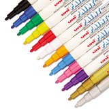 uni Paint Oil Based Paint Markers, Fine Point, Assorted Colors, 12 ...