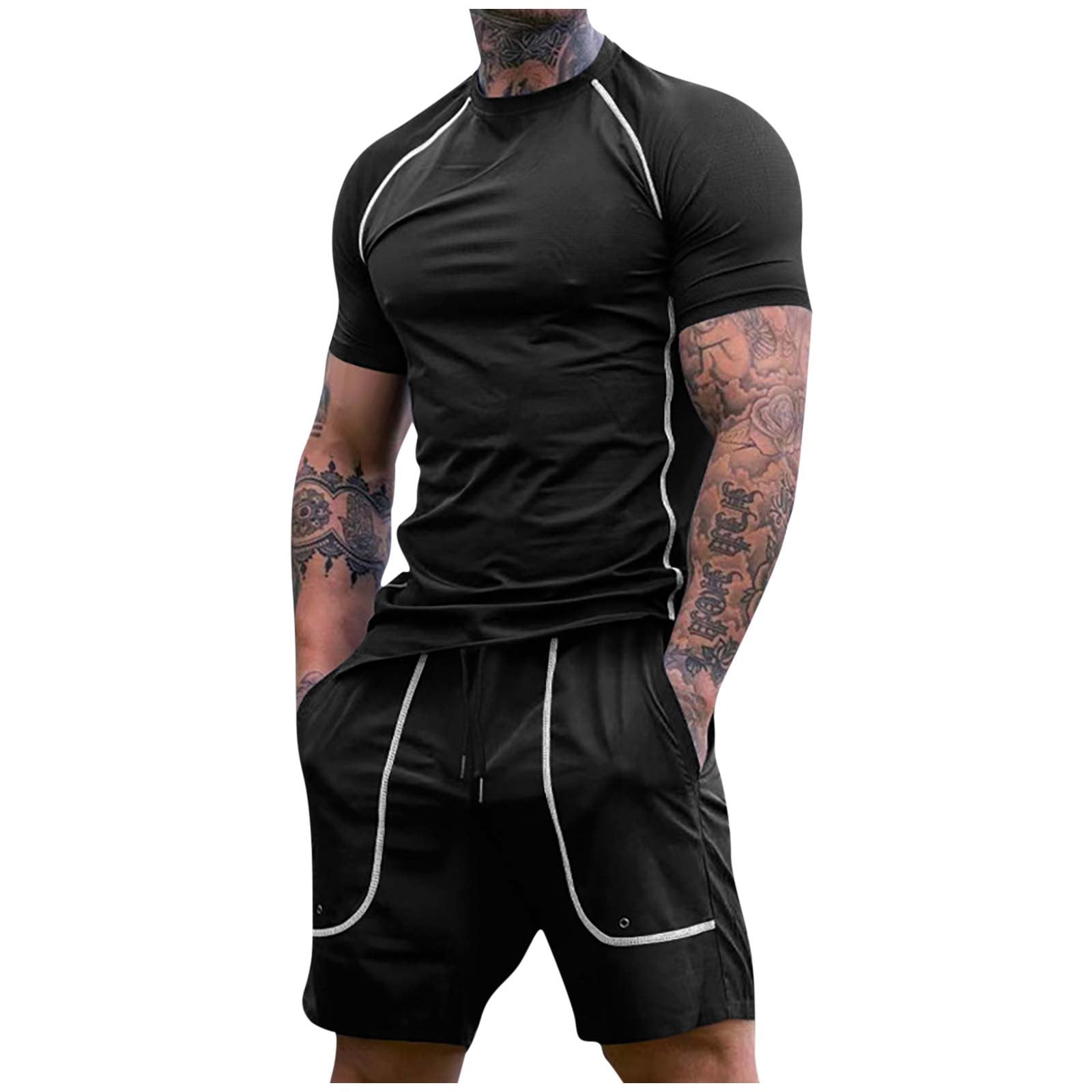 Click here for Styesk Mens Outfits 2 Piece New Sports Tight Fitti... prices