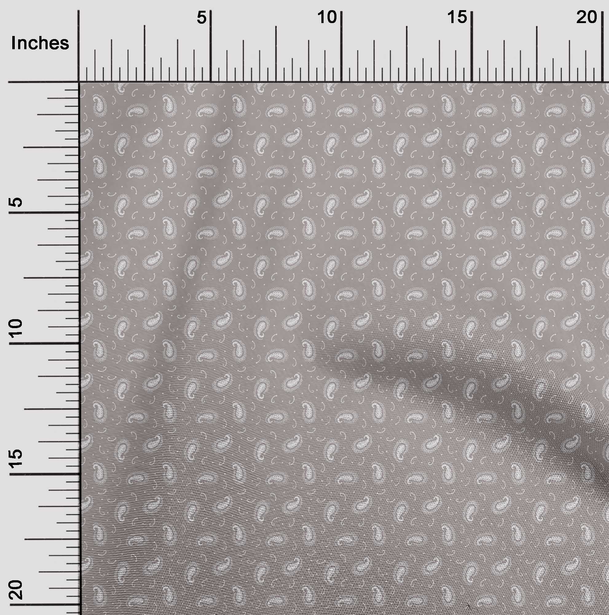 oneOone Organic Cotton Voile Fabric Dot & Paisley Small Print Fabric by ...