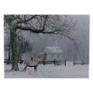Northlight Lighted Winter Cottage Forest Scene Christmas Canvas Wall ...