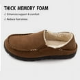 ULTRAIDEAS Mens Moccasin Fuzzy Slippers with Sherpa Fleece Lining ...