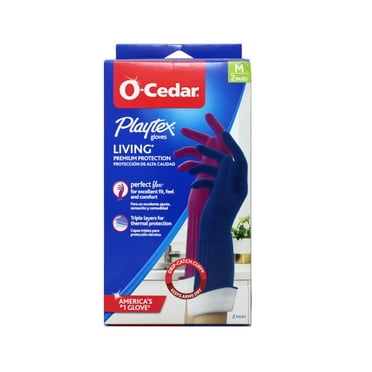 Playtex Living Medium Size Reusable Rubber Gloves for Dishwashing and ...