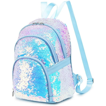Small Backpack for Women Girls Cute Mini Sparkly Bookbag Purse (Light ...