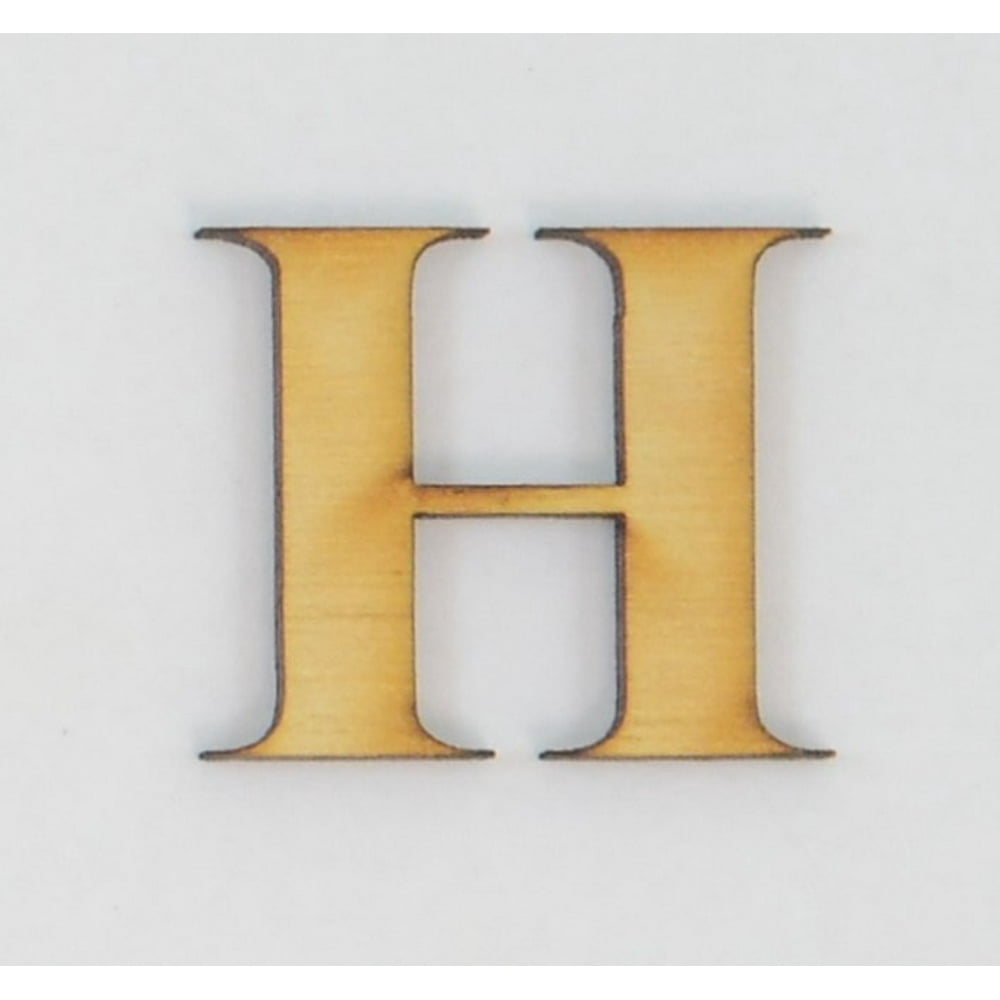 1 Pc, 5 Inch X 1/8 Inch Thick Times New Roman Bold Wood Letters H Great ...