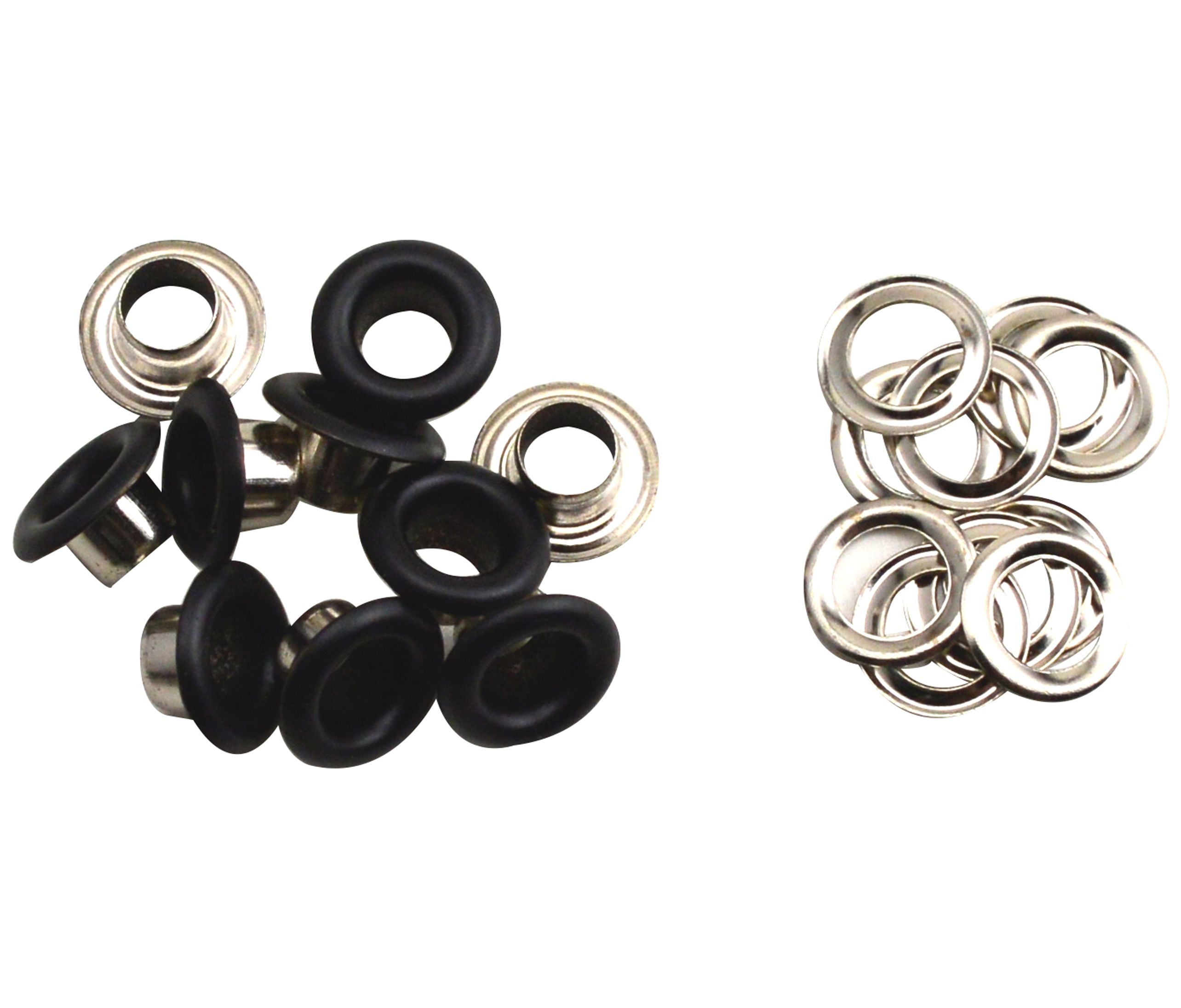 Fenggtonqii 4mm Hole Diameter Matte Black Grommets Eyelets with Washer ...