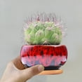 ACDANC 2026 New Flower Pots,Circular Glazed Ceramic Pottery Planter Set ...
