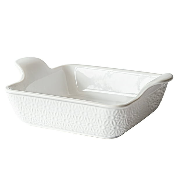 Sofia Home White Stoneware 8x8 Inch Baking Dish by Sofia Vergara ...