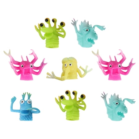 8Pcs TPR Lovely Cartoon Hand Puppets Finger Puppets Little Goblin ...