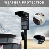 VIVO Black Electric Vehicle Charging Station Stand with Weather ...