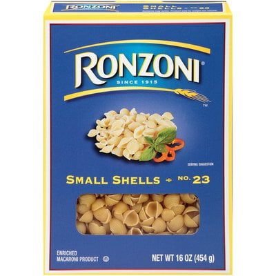 Ronzoni Small Shells 16 oz box (pack of 8) - Walmart.com