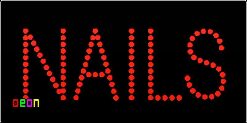 24"x12" Animated Neon By Deon 24"x12" Animated Neon By Deon Nail LED ...