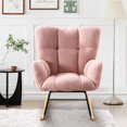 PAPROOS Modern Teddy Fabric Rocking Chair, Accent Rocker Chair with ...