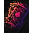Black-2 Mens Oversized Retro Ace Of Spades Playing Card Graphic Tee ...