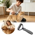 Pet Deshedding Comb for Cats, Self-Cleaning Undercoat Depilatory Tool ...