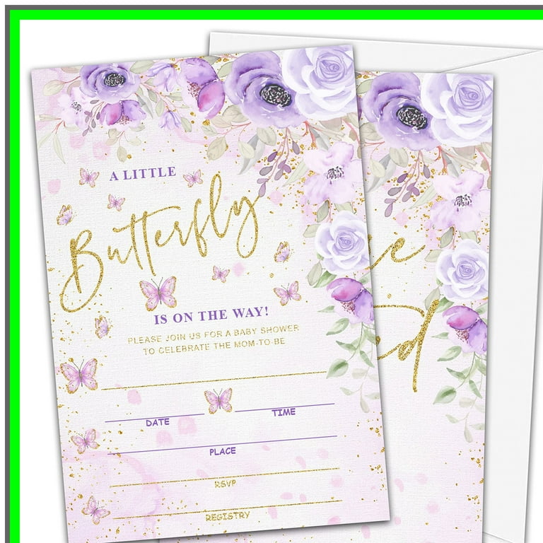 Printable Butterfly Invitations For Two